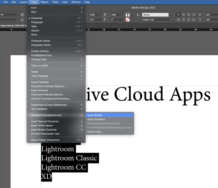 2 Quick Ways To Add Bullet Points In Adobe InDesign