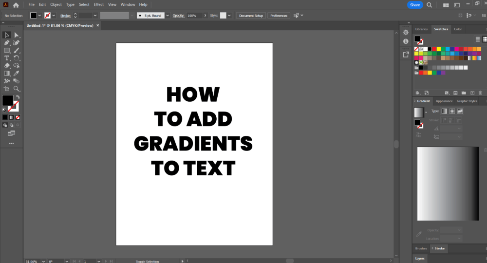 2 Ways To Add Gradient To Text In Adobe Illustrator