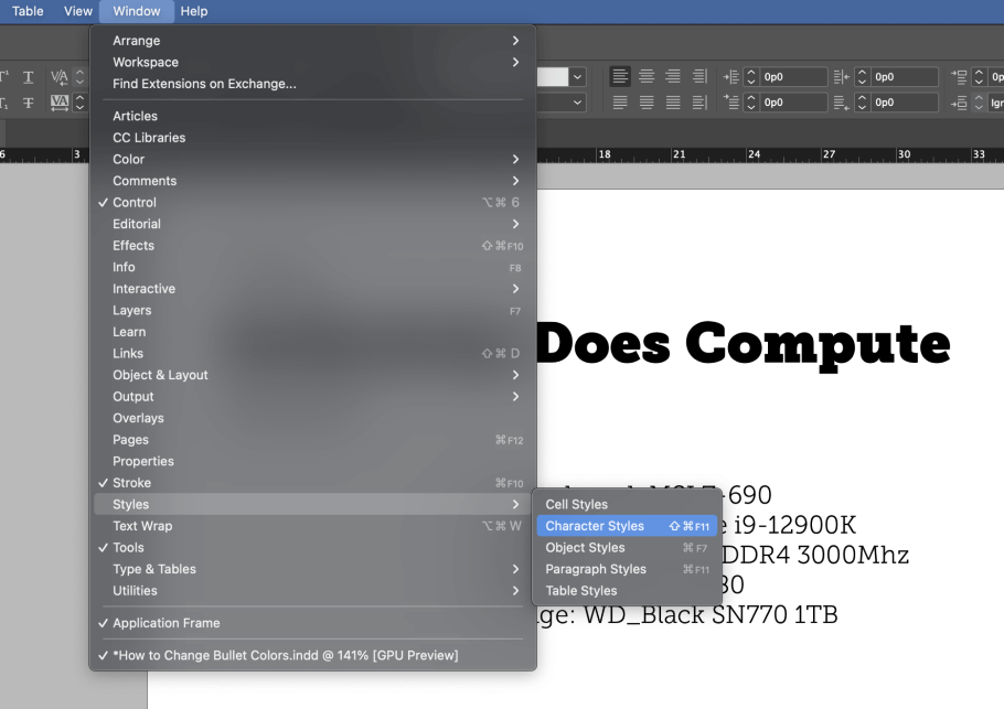 3 Steps To Change Bullet Color In Adobe InDesign