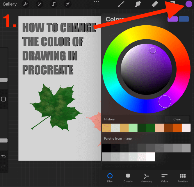 2 Ways To Change The Color Of Drawing In Procreate 