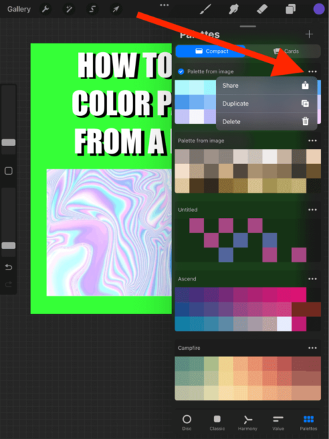 How To Make Color Palette In Procreate From A Photo