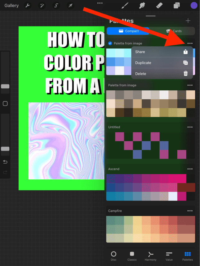 How To Make Color Palette In Procreate From A Photo