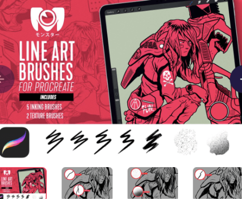 25 Best Free Procreate Lineart Brushes (Free Download)