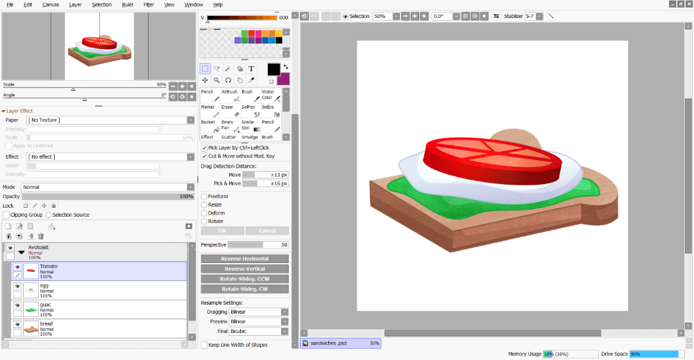 How To Merge Layers In PaintTool SAI Step by Step 